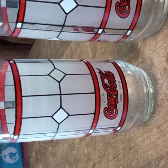 Coca Cola | Dining | Set Of 2 Coca Cola Drinking Glasses Vintage Coke ...